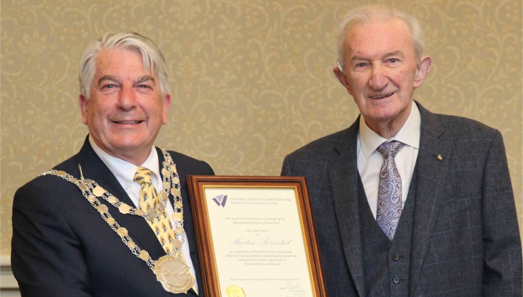 Waterford music great is honoured - News - Waterford News & Star
