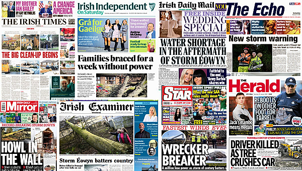 What the papers say: Saturday's front pages - Homepage - Waterford News ...