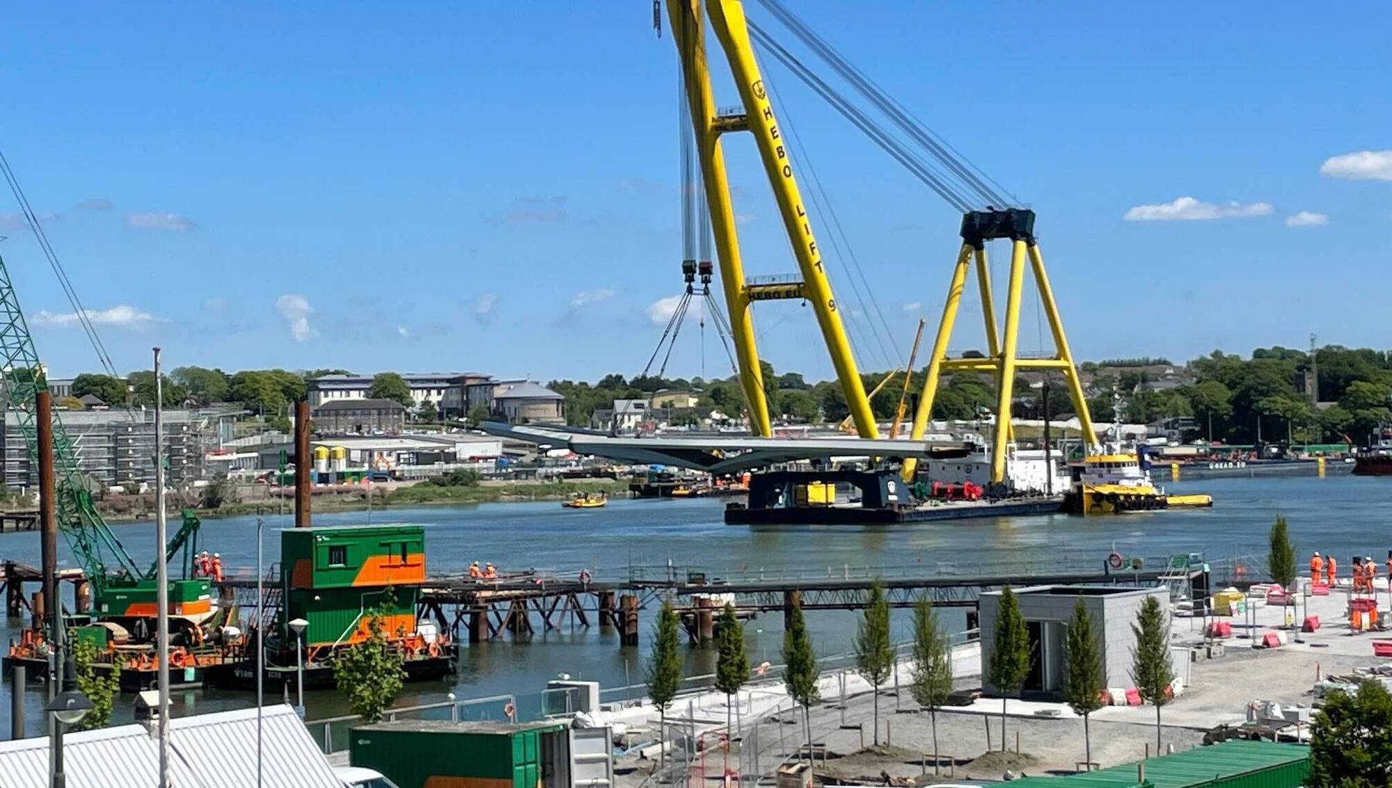 WATCH: The second section of Waterford's Sustainable Transport Bridge ...