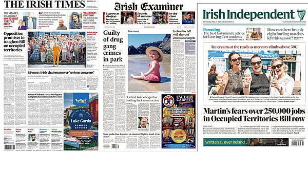 What the papers say: Wednesday's front pages - Homepage - Waterford ...